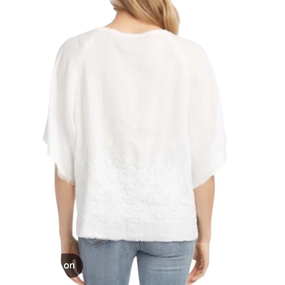 Karen Kane | Tops | Nwt Karen Kane Amalfi Coast Embroidered Linen Top ...